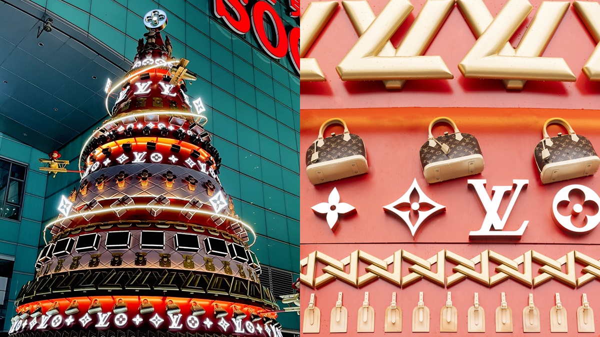 今冬必打卡！路易威登聖誕樹首次登台：掛滿整圈LV經典手袋、堆疊28層高達10公尺