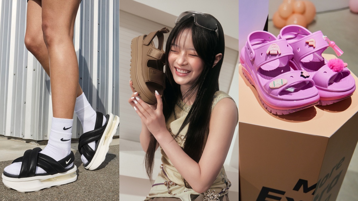 7款厚底運動風涼鞋推薦！New Jeans Hanni同款UGG、Nike氣墊加持搭配度好高